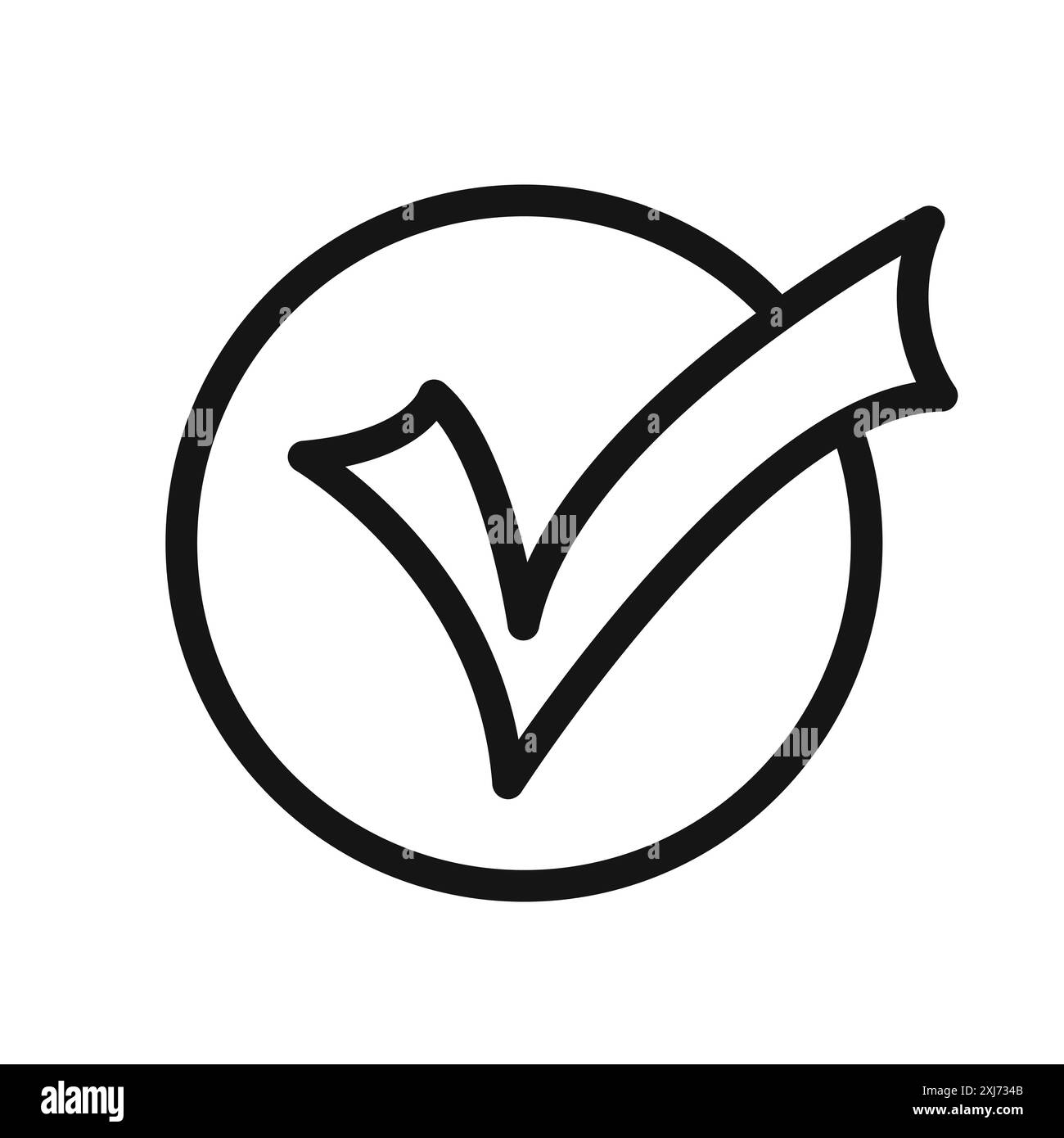 Check sign icon vector line logo mark or symbol set collection outline ...