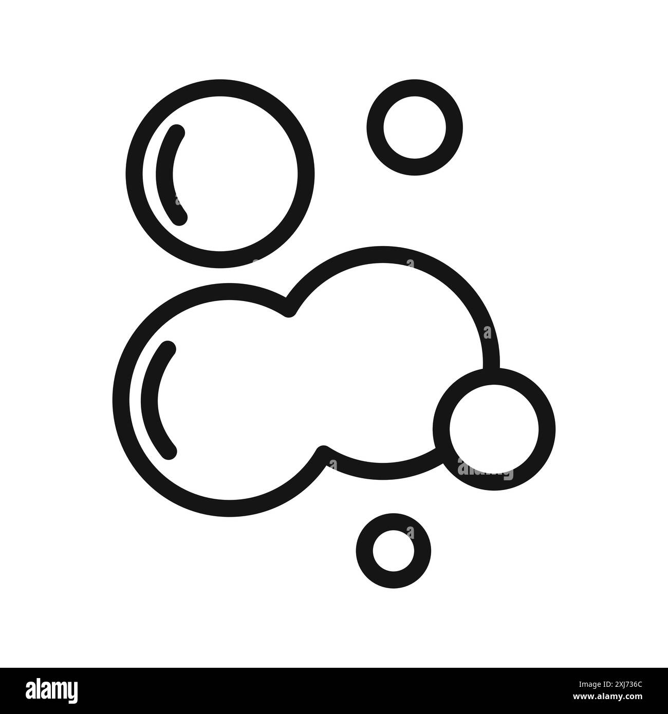 Bubbles and foam icon vector line logo mark or symbol set collection ...