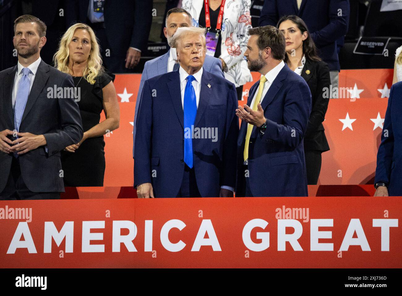 Former President Donald Trump is seen with his vice presidential pick ...