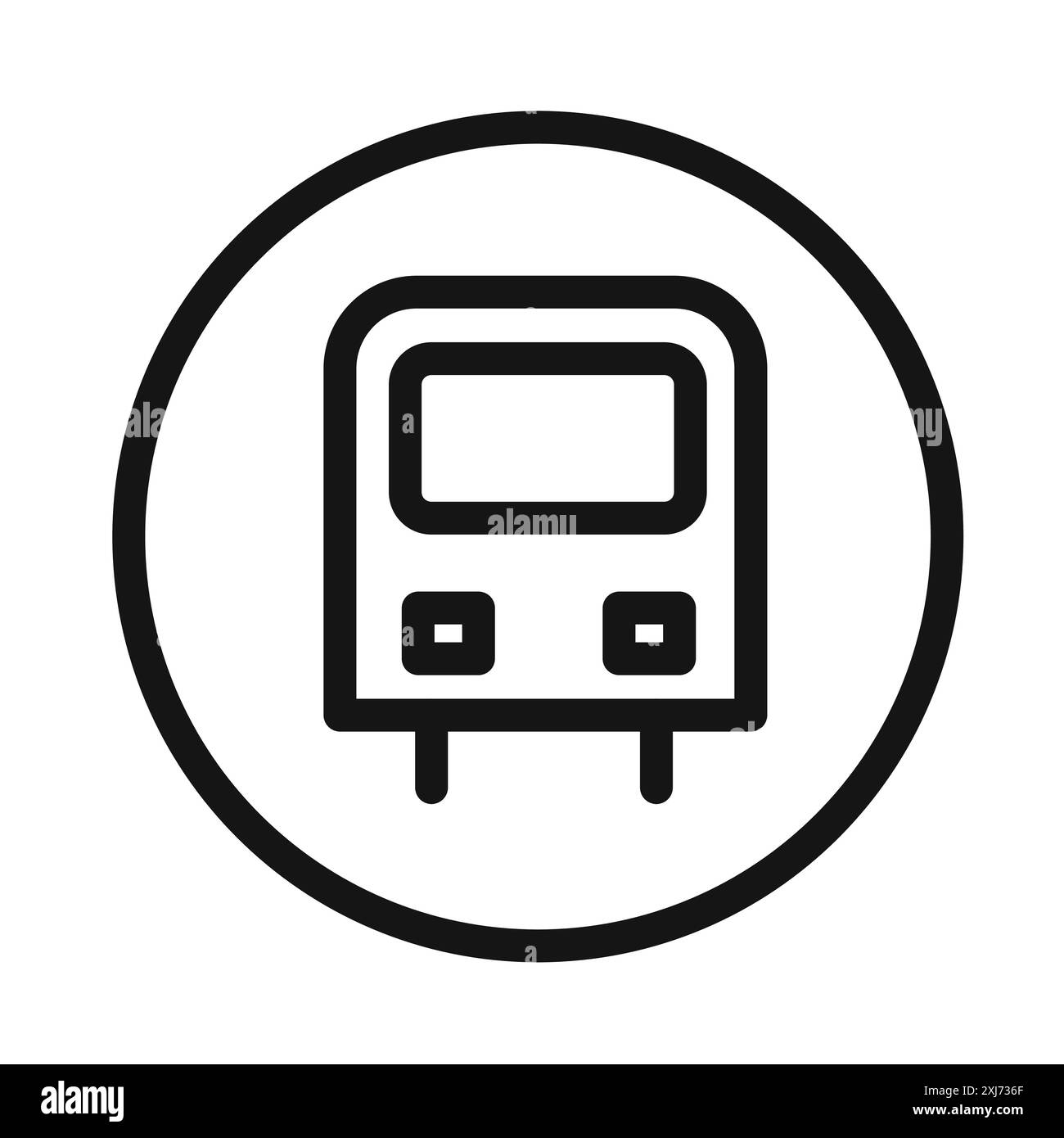 Bus Sign Icon Vector Line Logo Mark Or Symbol Set Collection Outline Style Stock Vector Image