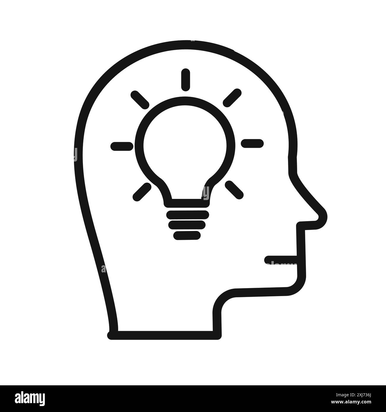 Brain idea icon vector line logo mark or symbol set collection outline style Stock Vector Image ...