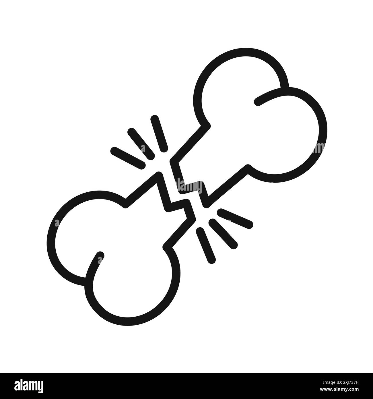 Broken bone icon vector line logo mark or symbol set collection outline style Stock Vector Image ...