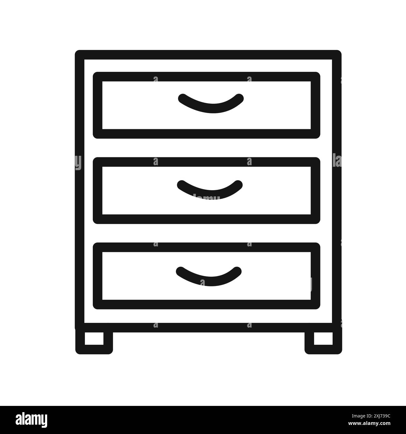 Chest of drawers icon vector line logo mark or symbol set collection ...