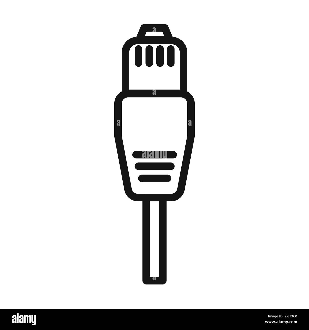 Ethernet Cable Plug Icon Vector Line Logo Mark Or Symbol Set Collection Outline Style Stock
