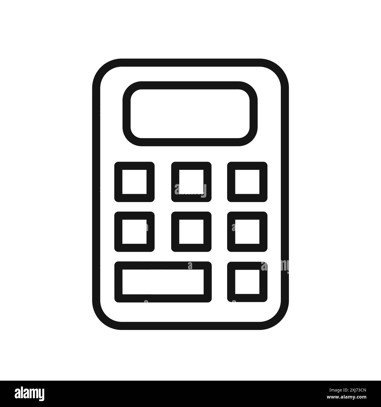 Calculator icon vector line logo mark or symbol set collection outline ...