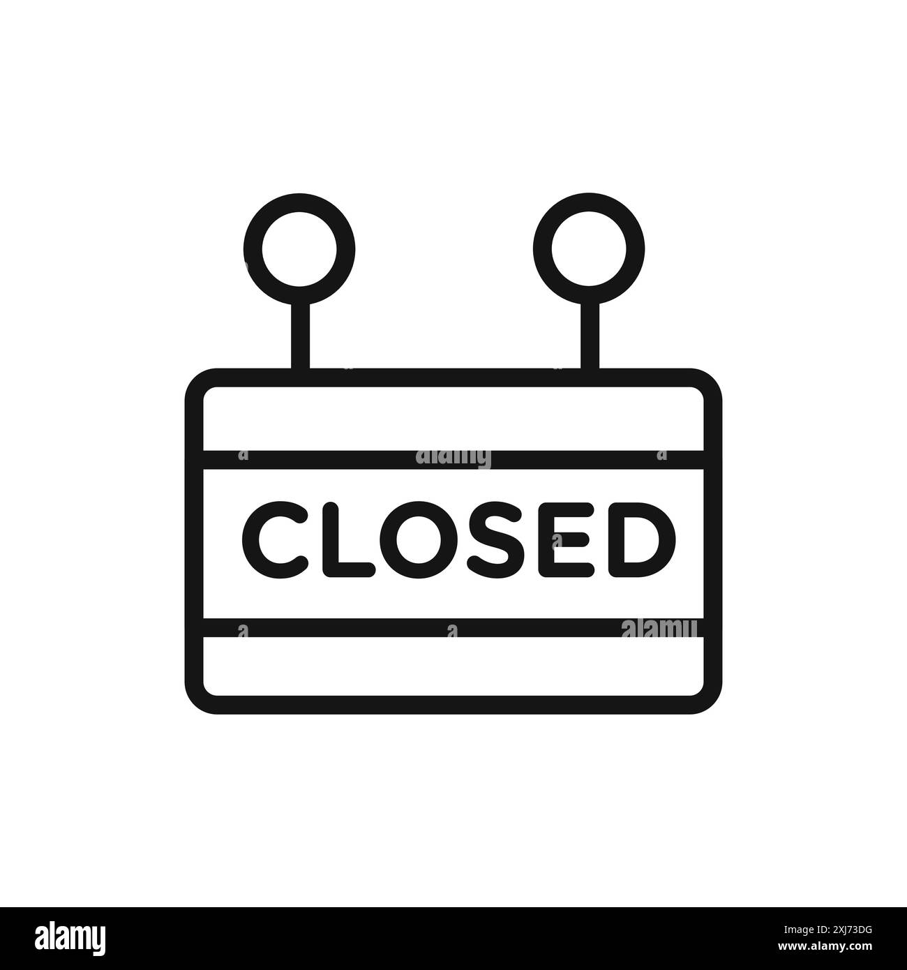 Closed Sign Icon Vector Line Logo Mark Or Symbol Set Collection Outline Style Stock Vector Image