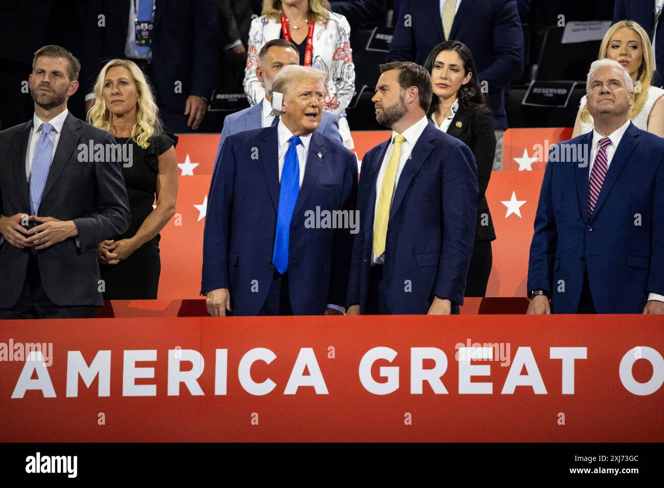 Former President Donald Trump is seen with his vice presidential pick ...