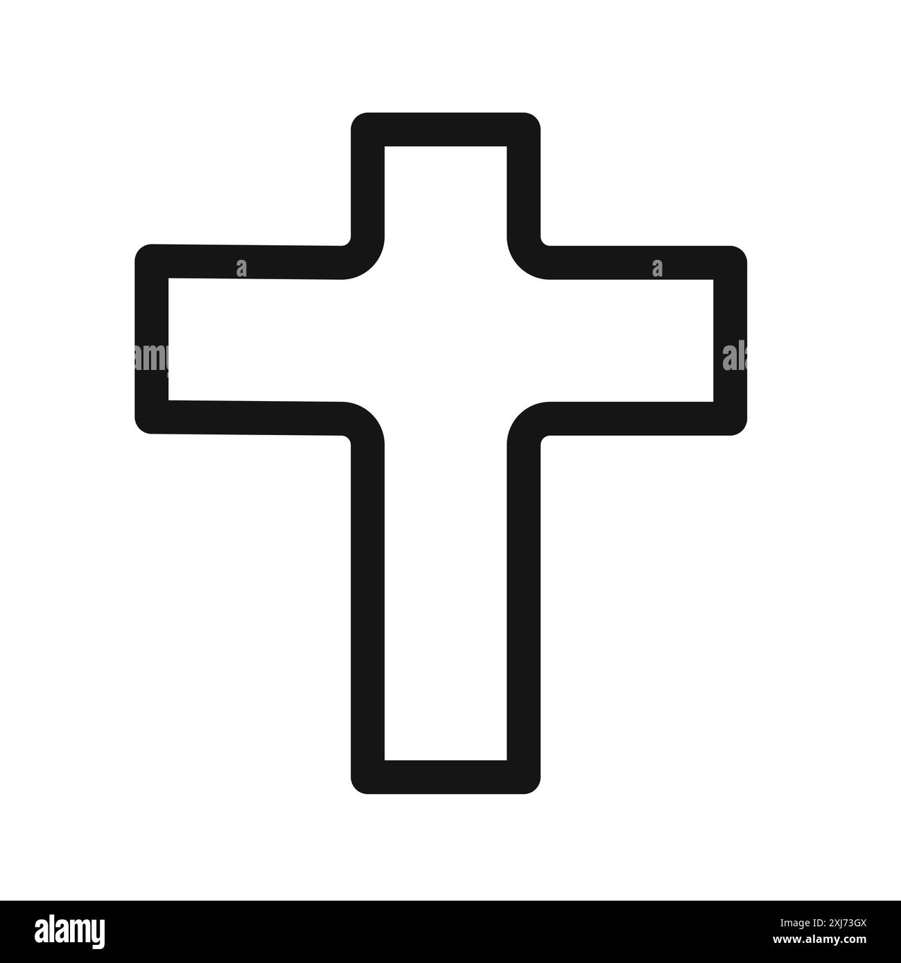 Christian Cross icon vector line logo mark or symbol set collection ...