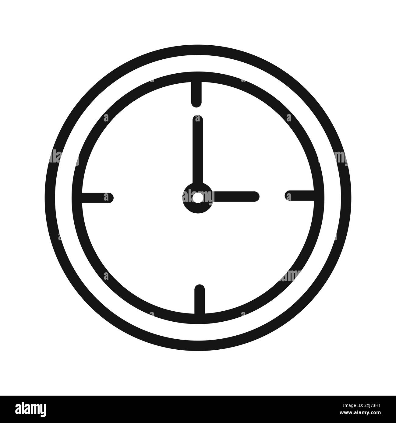 Clock time icon vector line logo mark or symbol set collection outline ...