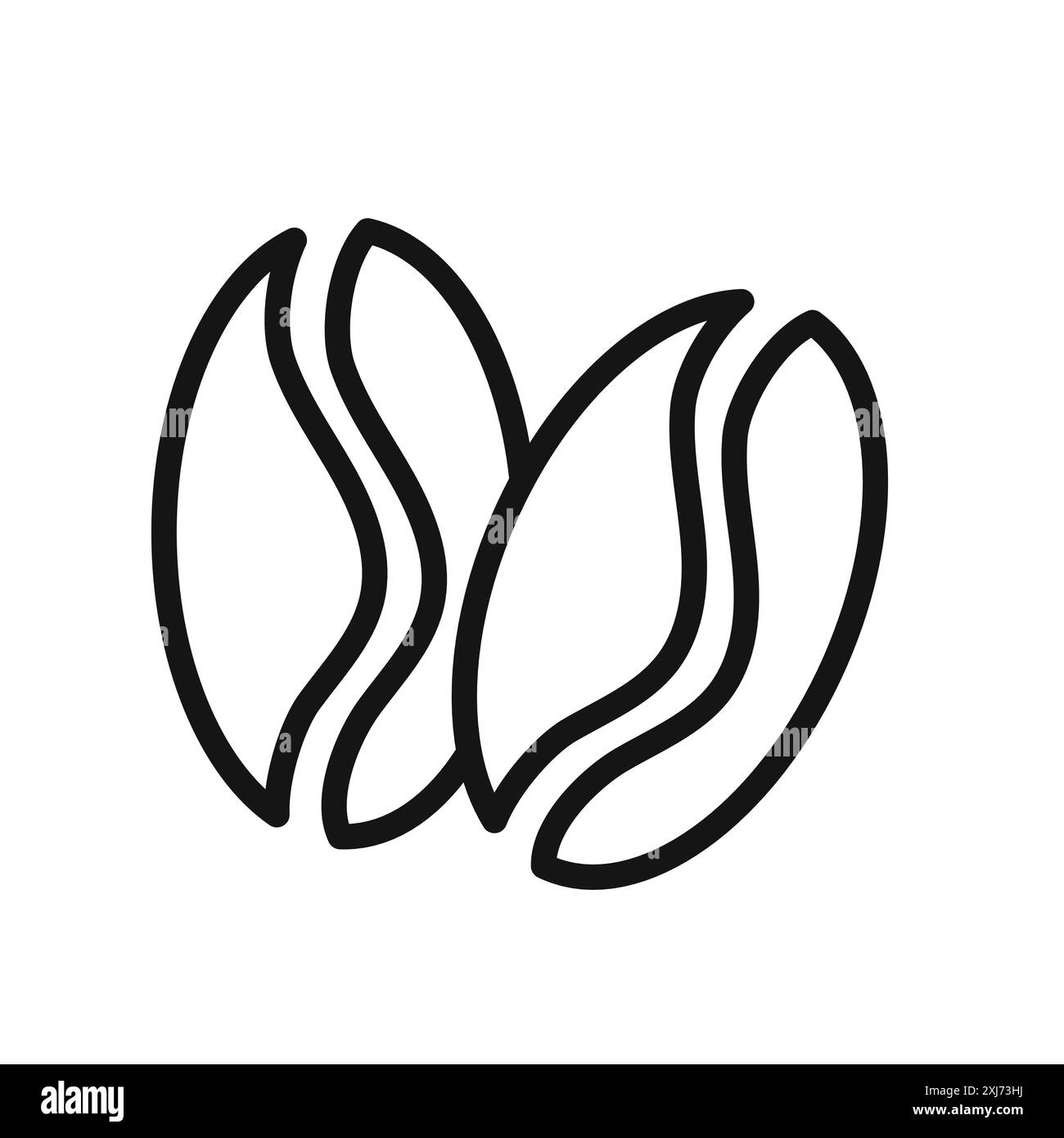 Coffee beans icon vector line logo mark or symbol set collection ...