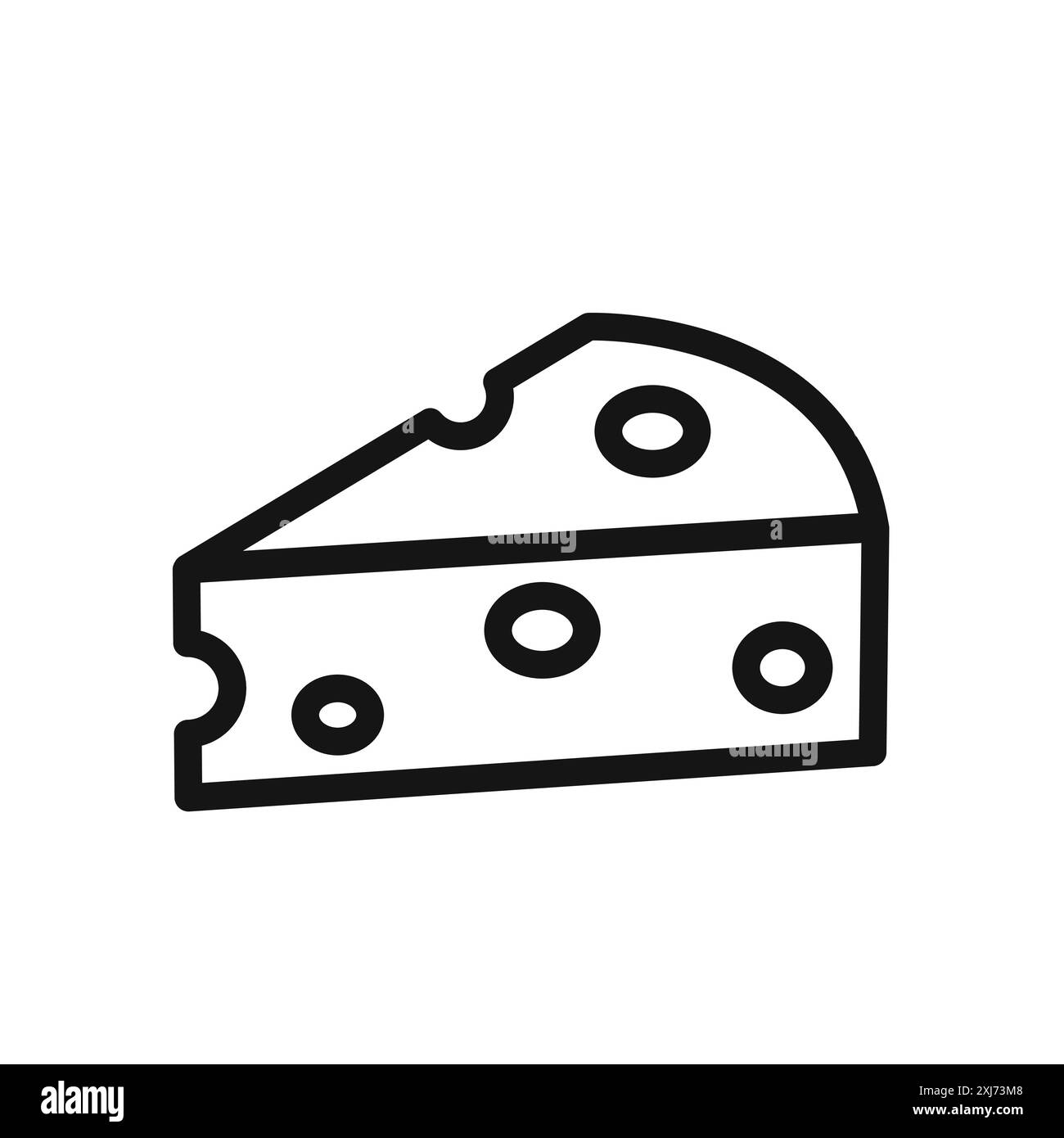 Cheese Icon Vector Line Logo Mark Or Symbol Set Collection Outline Style Stock Vector Image