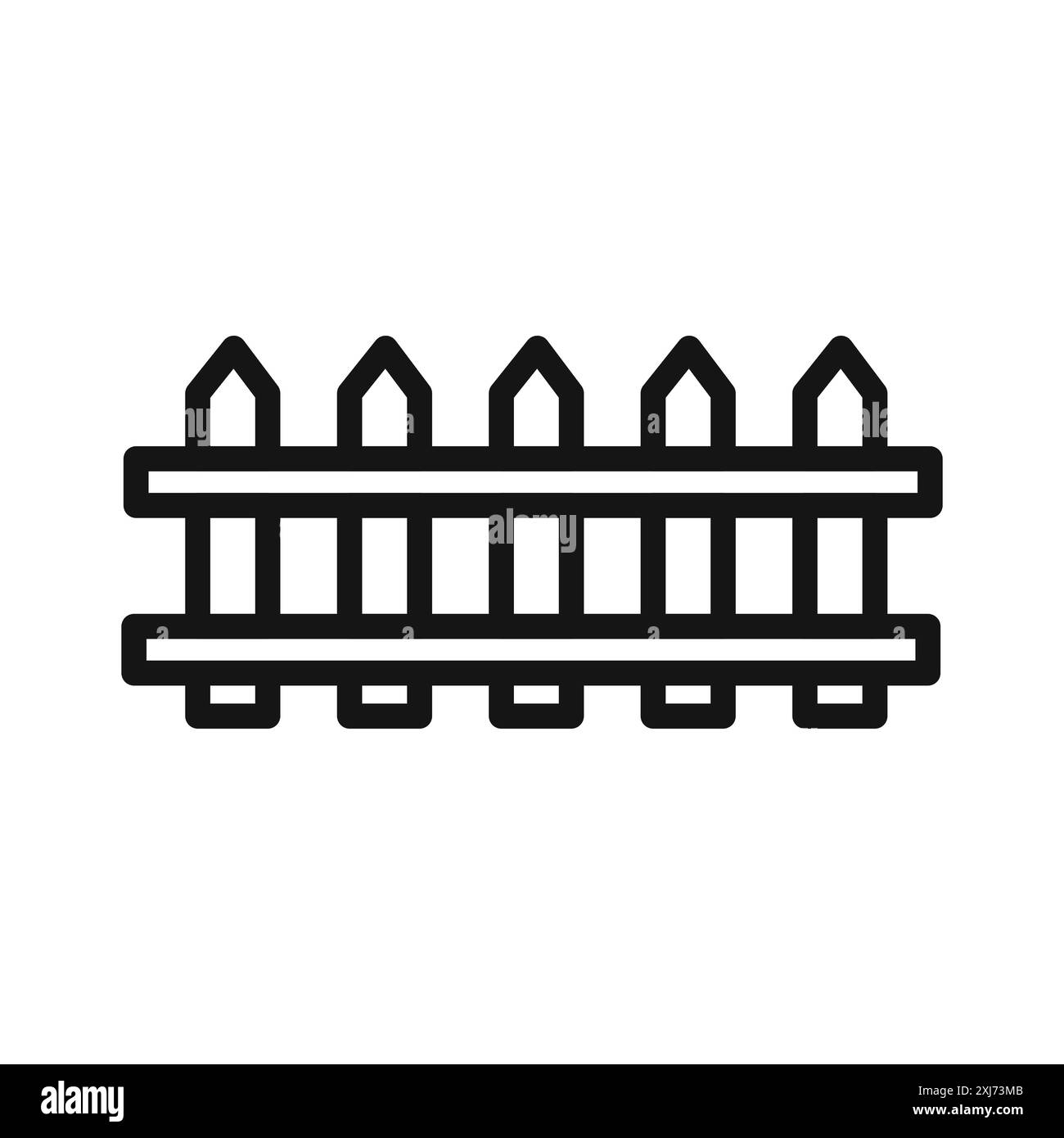 fence icon vector line logo mark or symbol set collection outline style ...