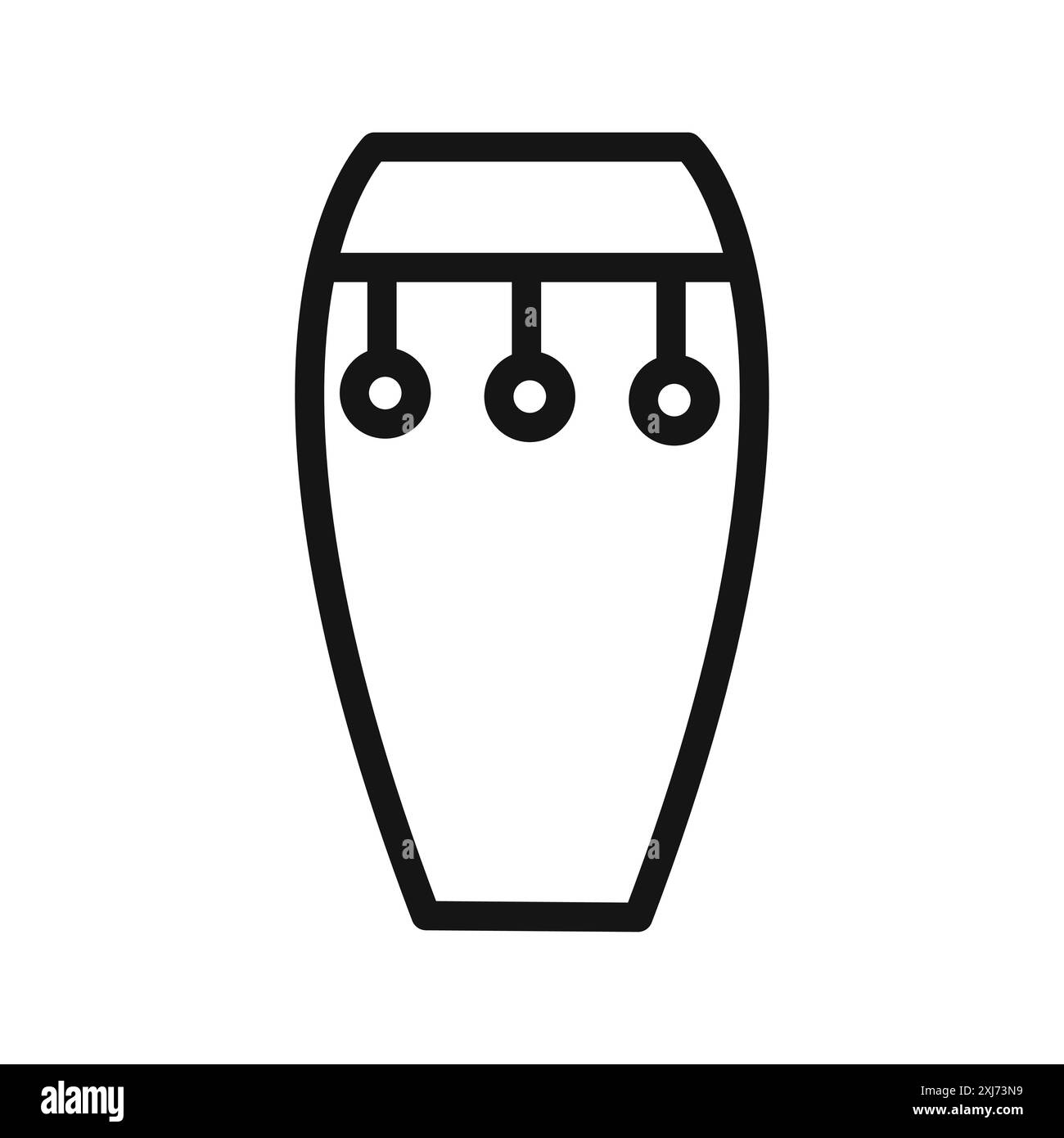 Conga drum icon vector line logo mark or symbol set collection outline ...