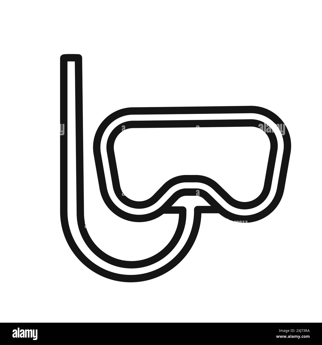 Diving mask icon vector line logo mark or symbol set collection outline style Stock Vector Image ...