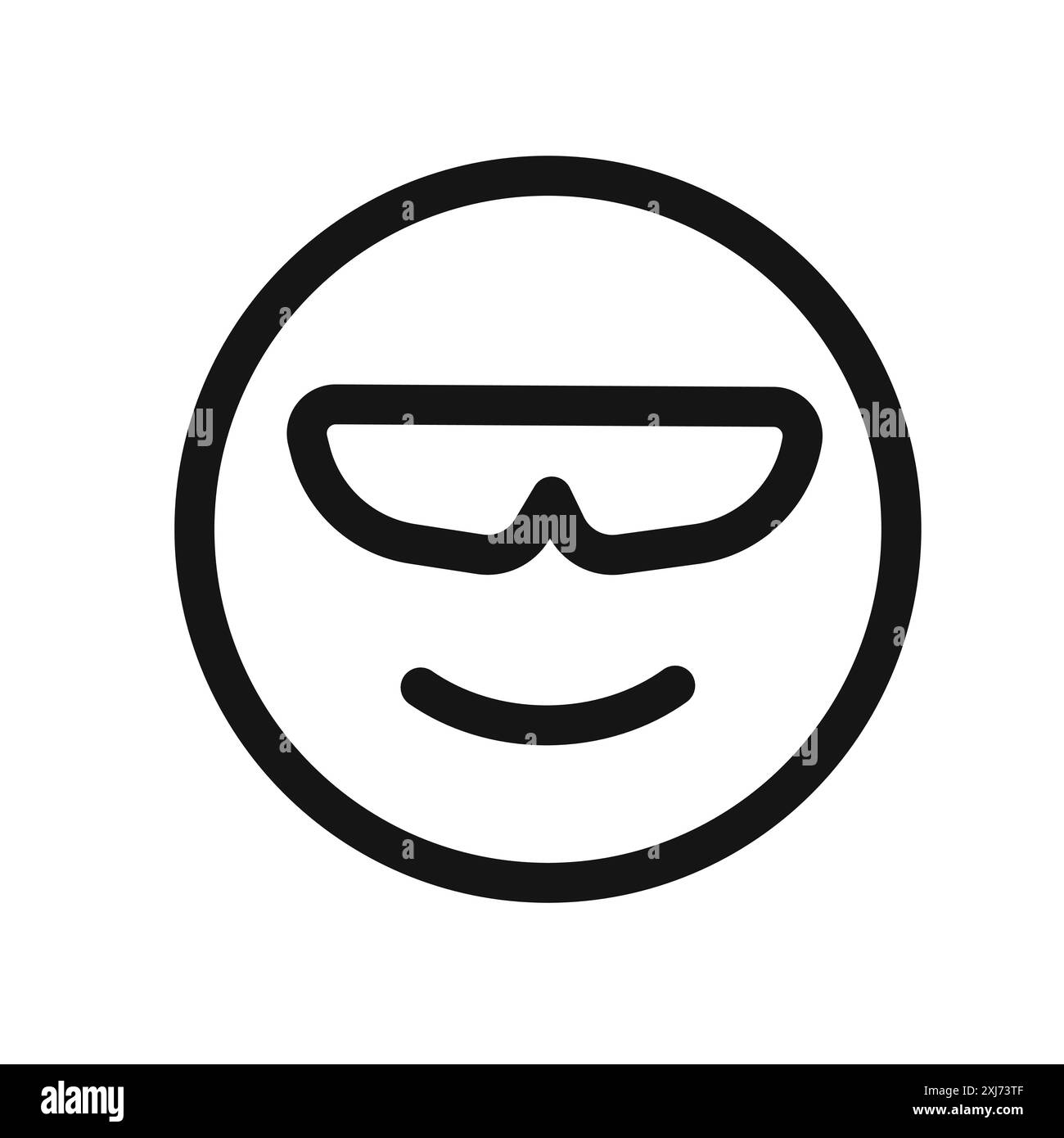 Cool Emoji Icon Vector Line Logo Mark Or Symbol Set Collection Outline Style Stock Vector Image