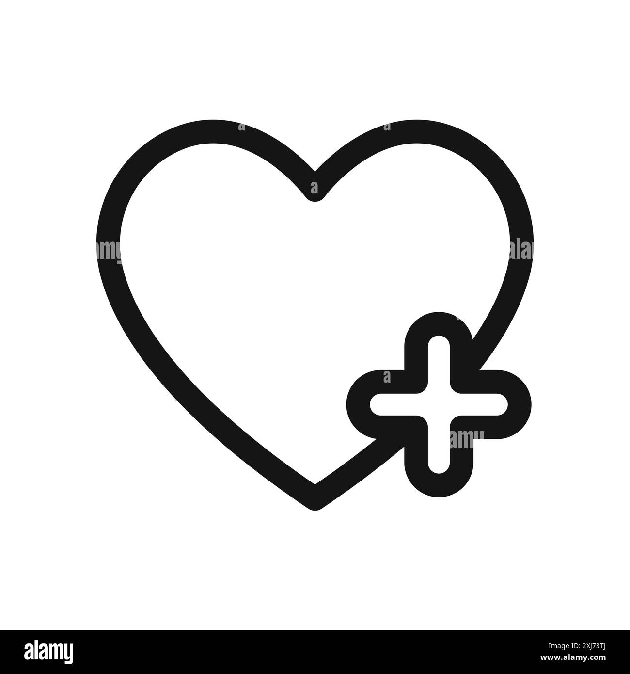 Red heart outline Black and White Stock Photos & Images - Alamy
