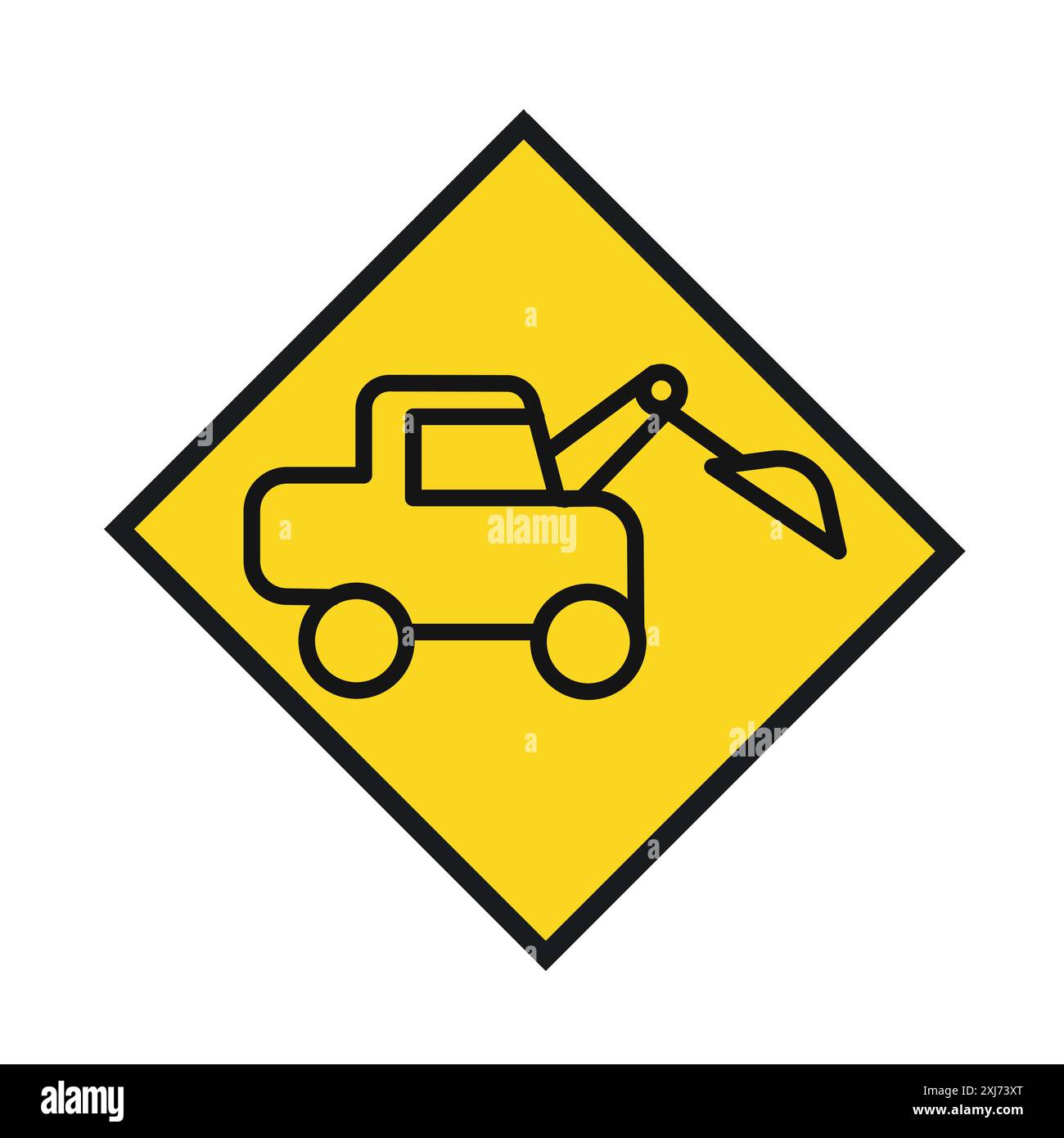 Outline of backhoe loader hi-res stock photography and images - Alamy