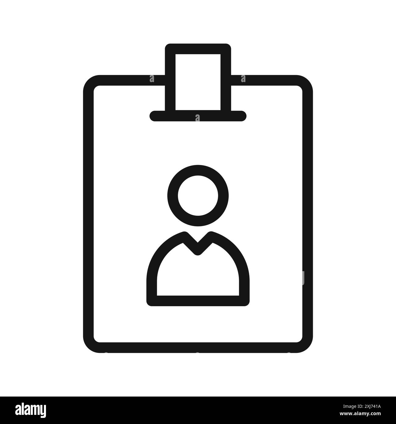 Employee id card icon vector line logo mark or symbol set collection ...