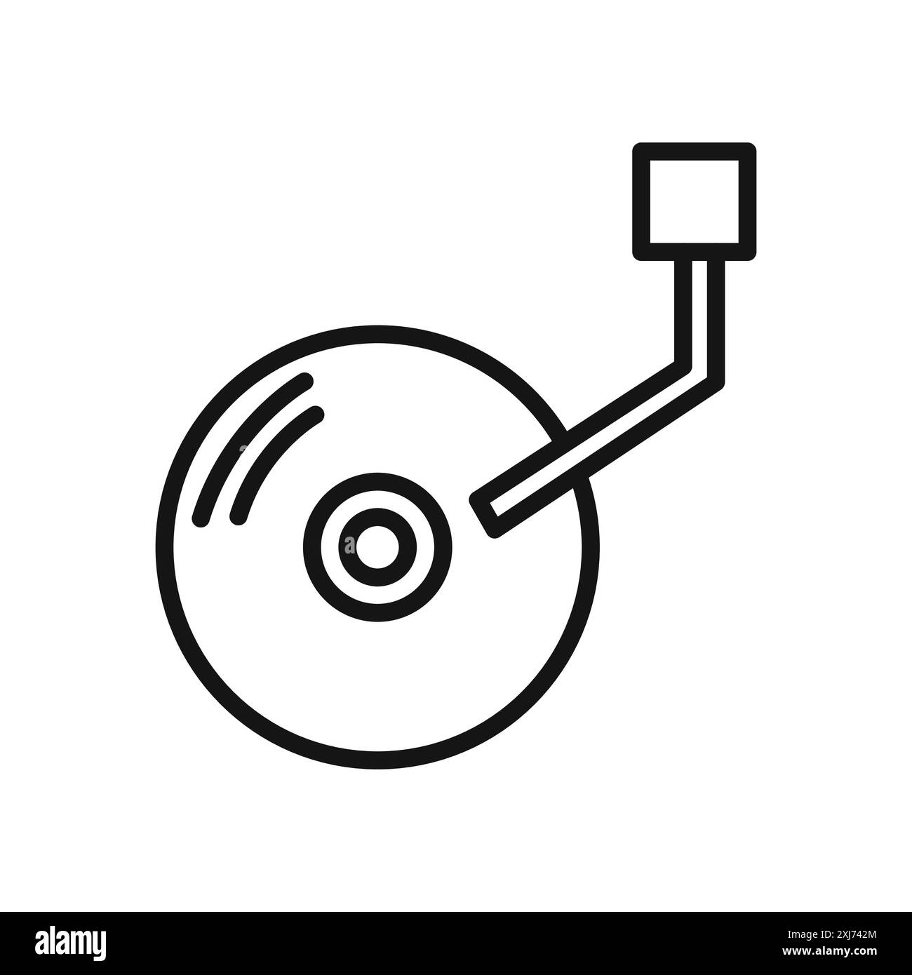 Dj icon linear vector Black and White Stock Photos & Images - Alamy