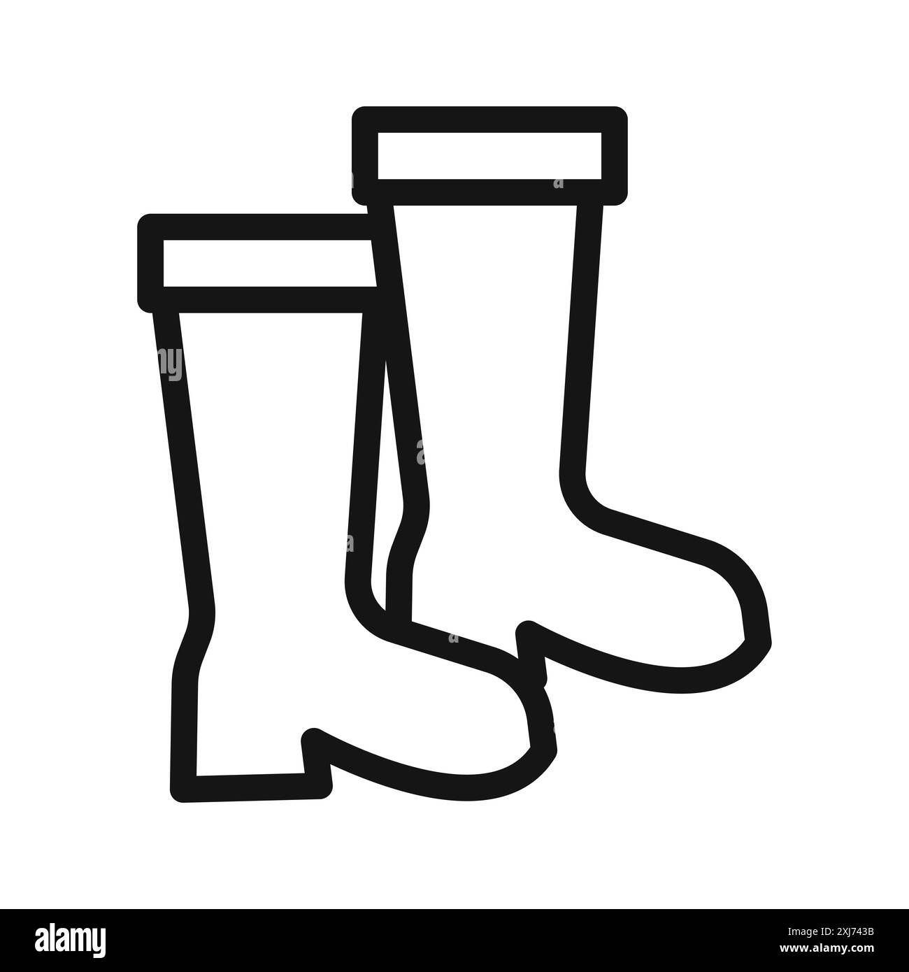 Fishing boots icon vector line logo mark or symbol set collection ...