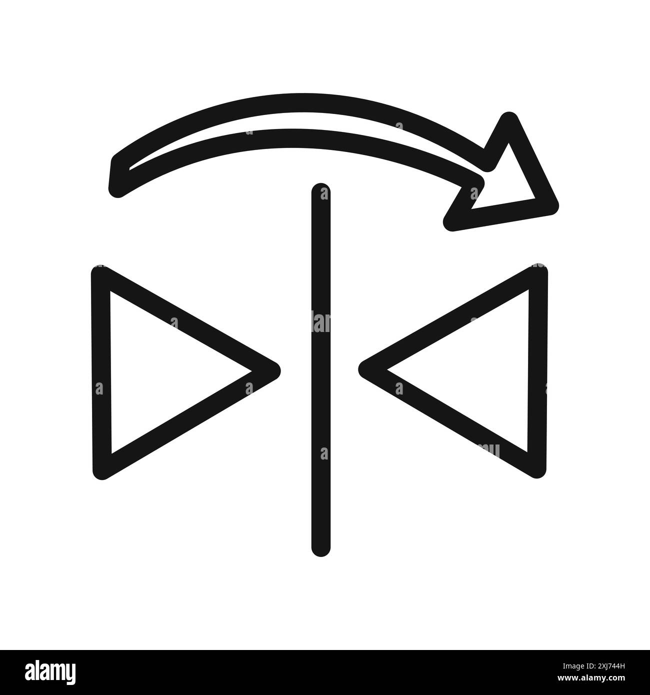 flip icon vector line logo mark or symbol set collection outline style ...