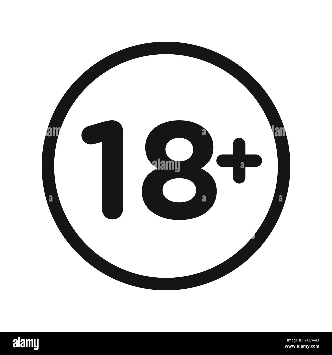 Eighteen plus icon vector line logo mark or symbol set collection outline style Stock Vector ...