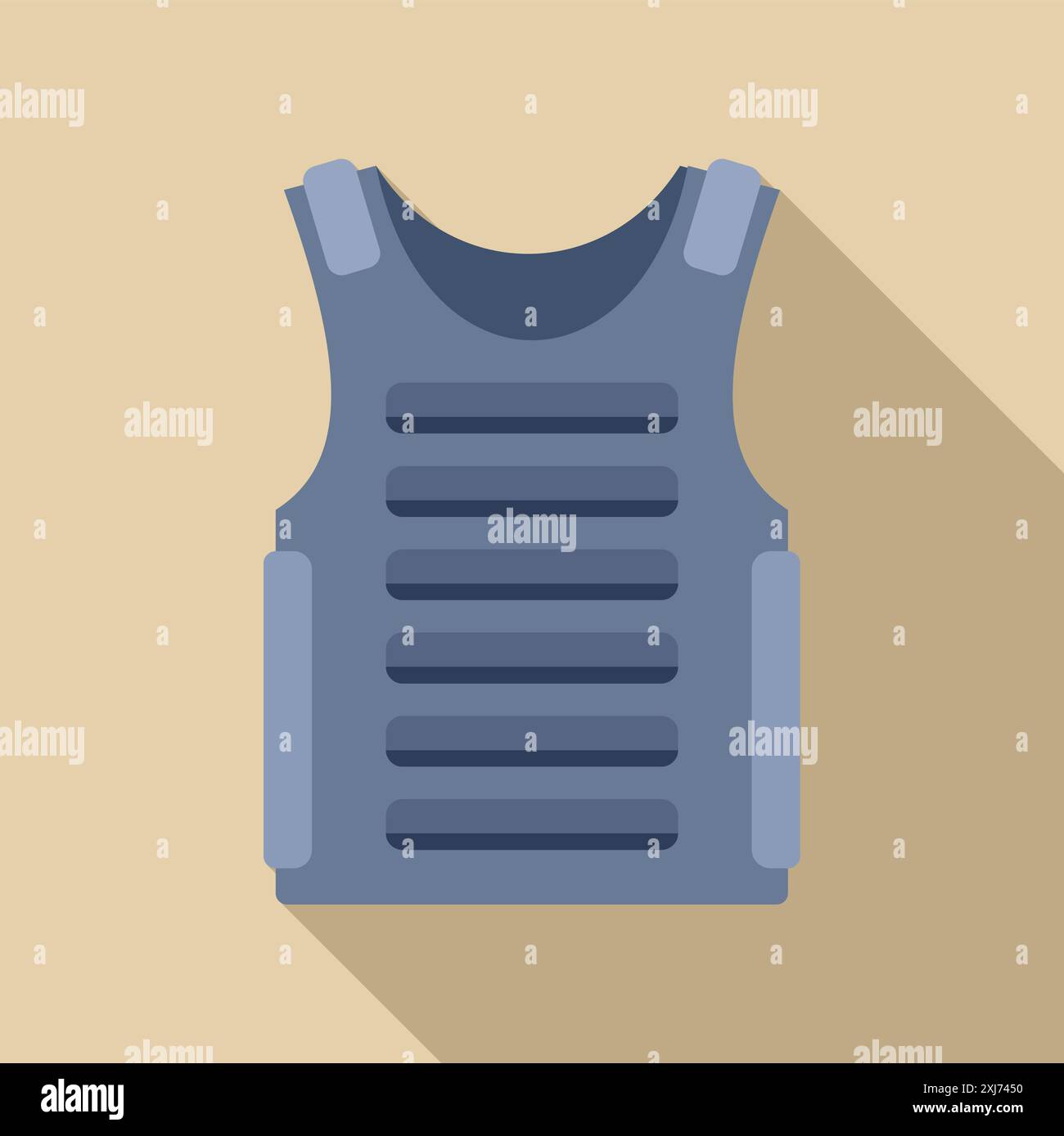 Modern bulletproof vest offering protection from gunfire, ensuring ...