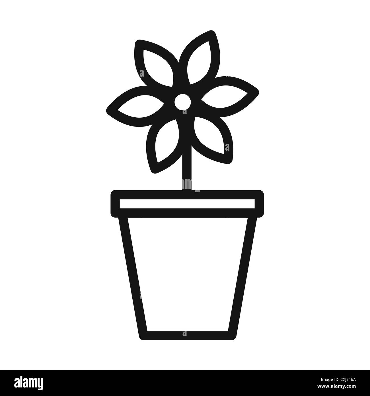 Flower pot logo Black and White Stock Photos & Images - Alamy