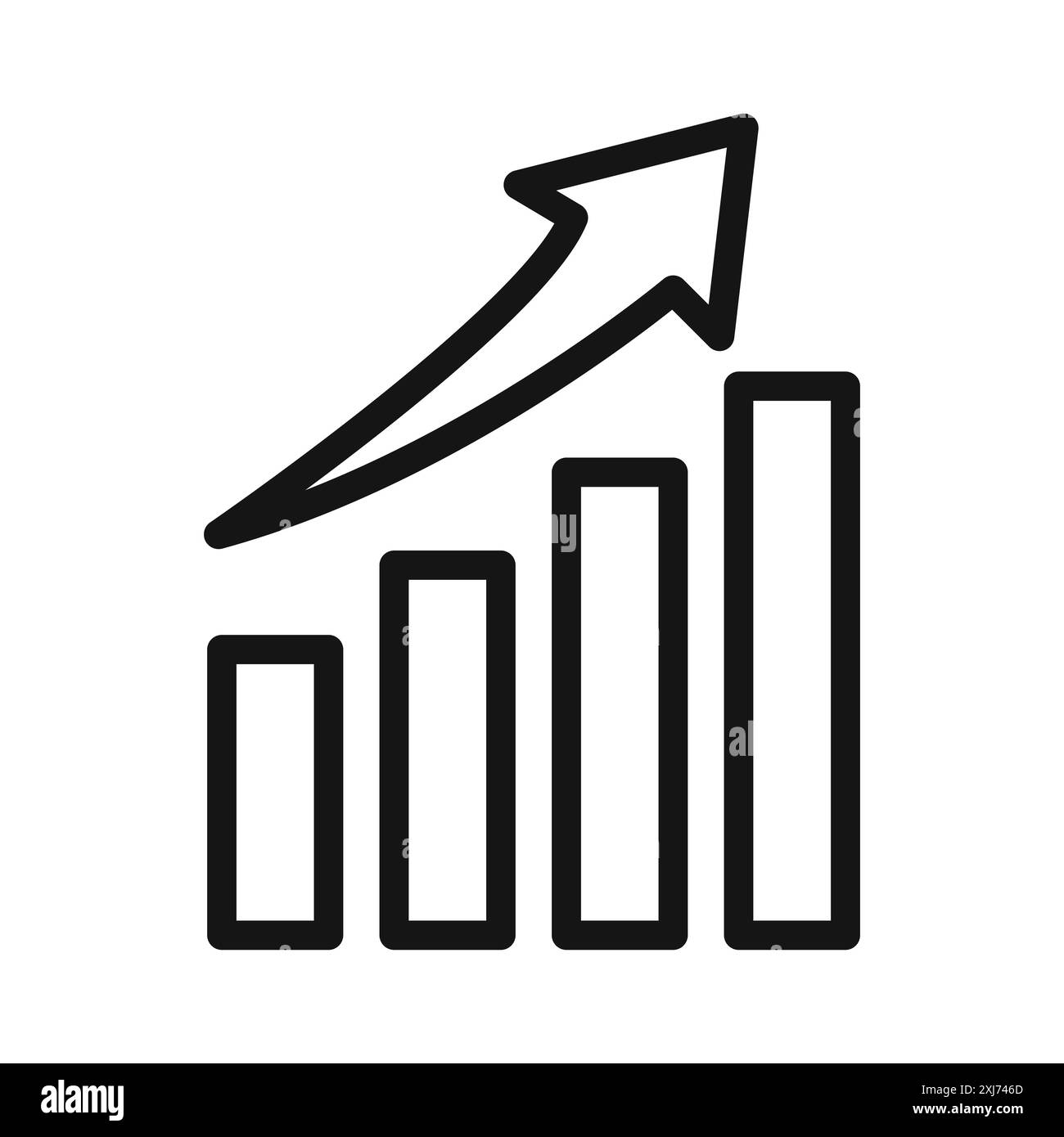 Financial logo arrow graph icon Black and White Stock Photos & Images ...
