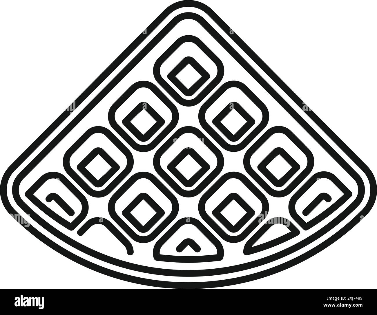 Simple line drawing of a delicious belgian waffle, perfect for ...