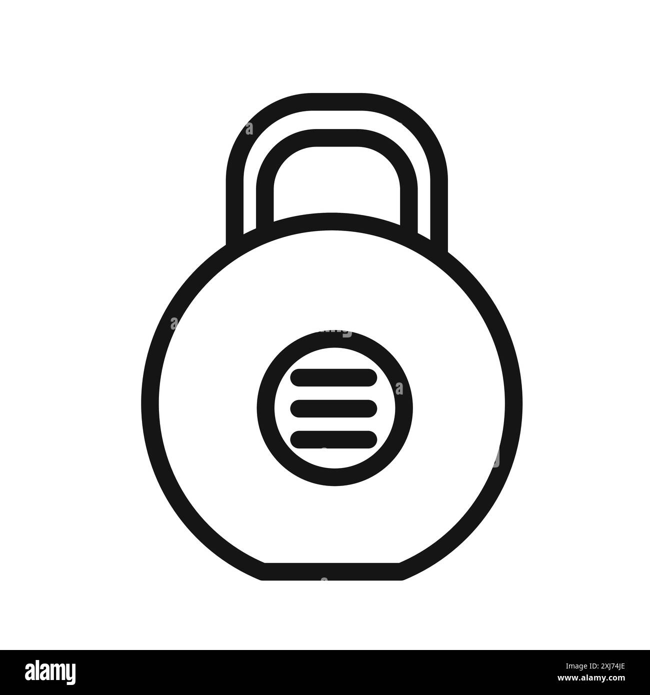 kettlebell icon vector line logo mark or symbol set collection outline ...
