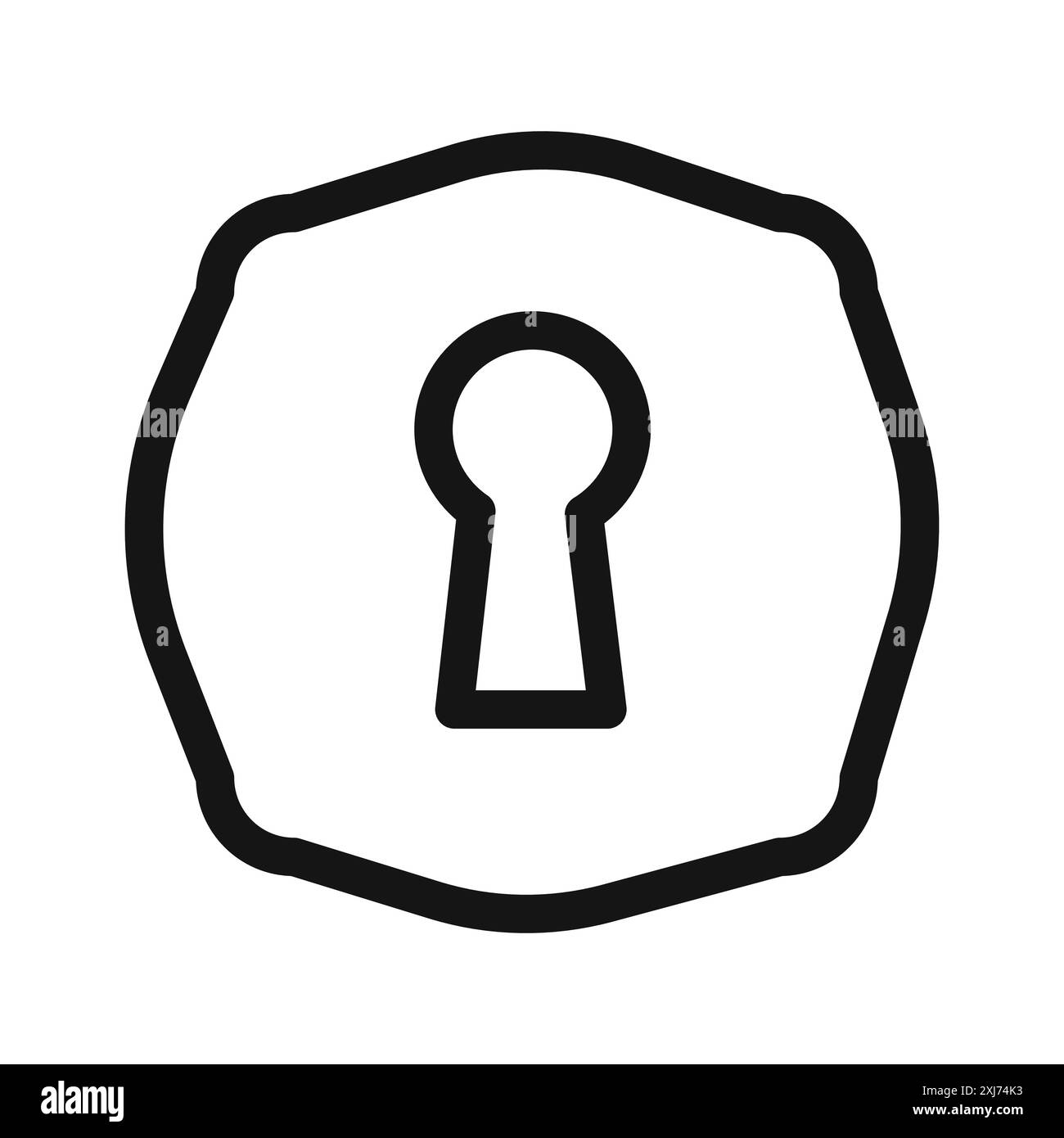 key hole icon vector line logo mark or symbol set collection outline style Stock Vector Image ...
