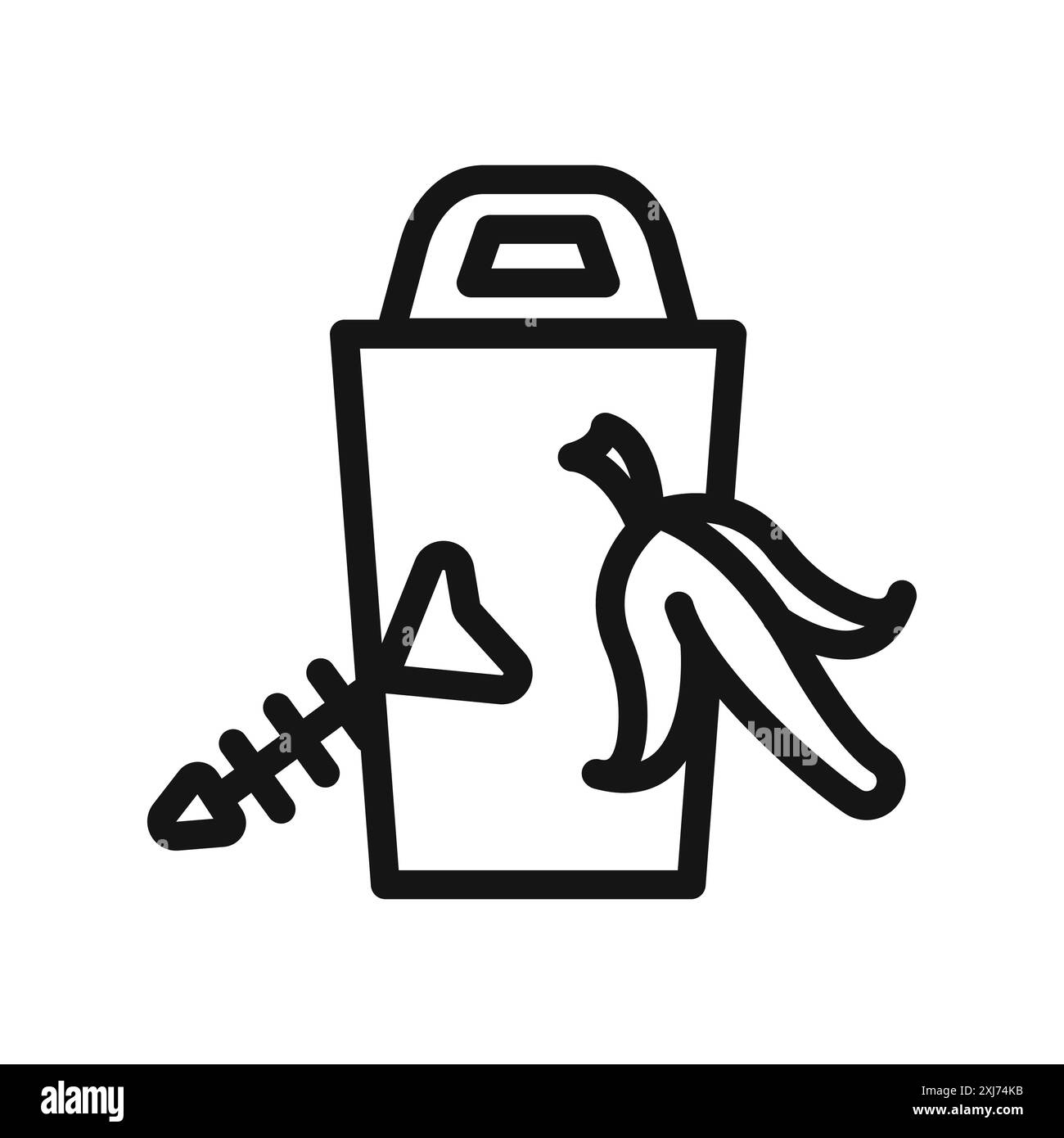 Leftovers Disposal Icon Vector Line Logo Mark Or Symbol Set Collection Outline Style Stock