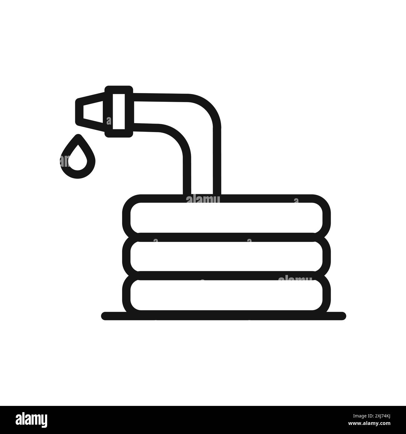 garden hose icon vector line logo mark or symbol set collection outline ...