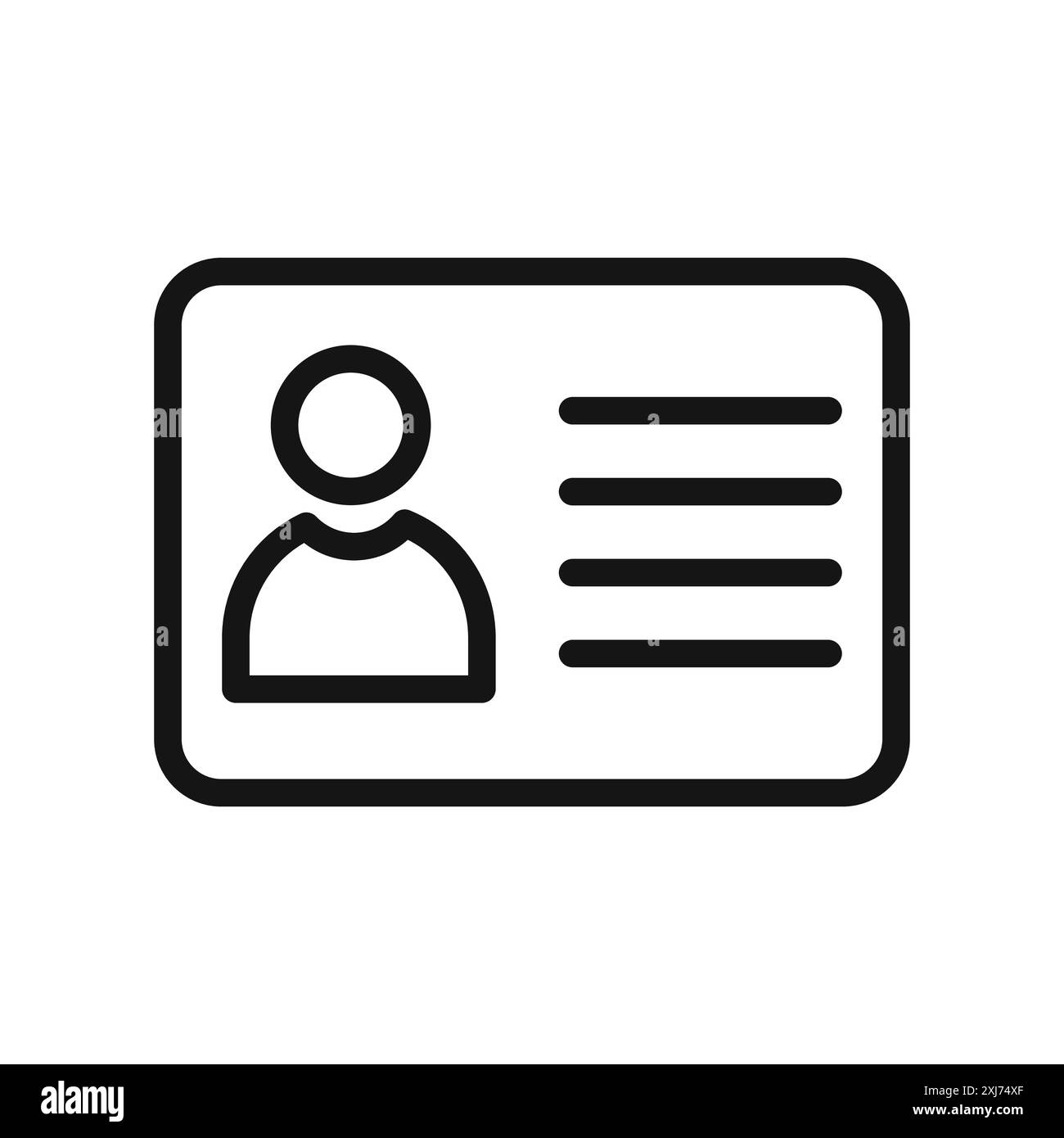 identity card icon vector line logo mark or symbol set collection ...