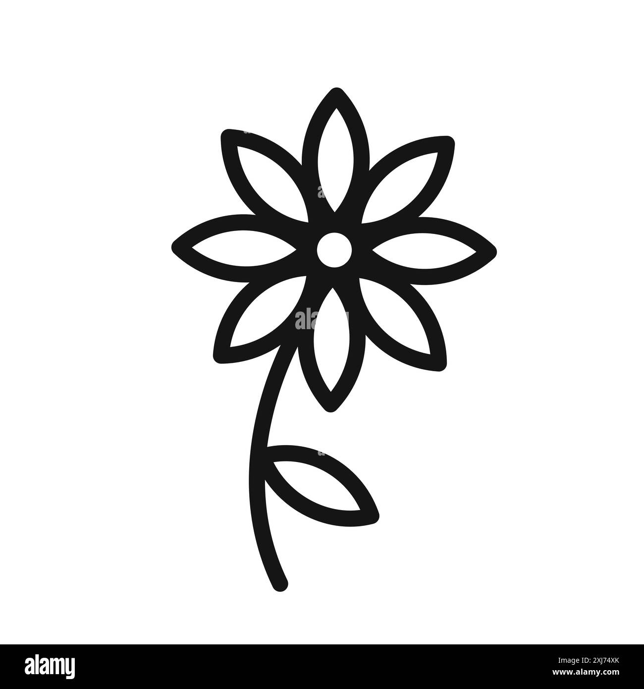 flower icon vector line logo mark or symbol set collection outline ...