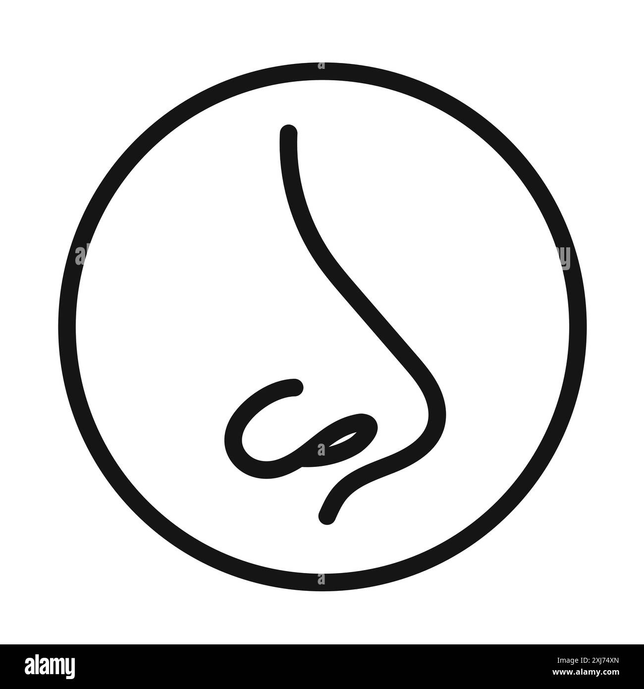 human nose icon vector line logo mark or symbol set collection outline ...