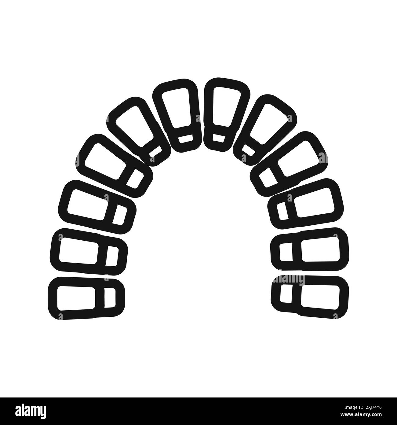 lingual braces icon vector line logo mark or symbol set collection outline style Stock Vector ...
