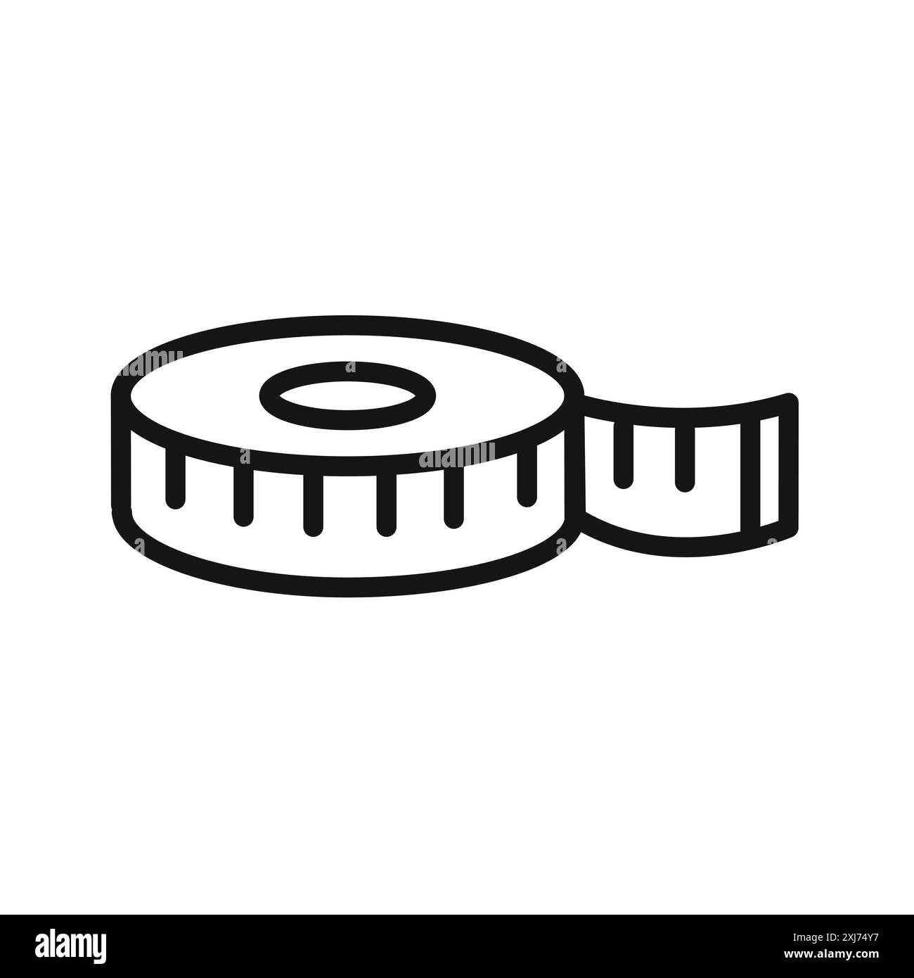 Measure Tape Icon Vector Line Logo Mark Or Symbol Set Collection Outline Style Stock Vector