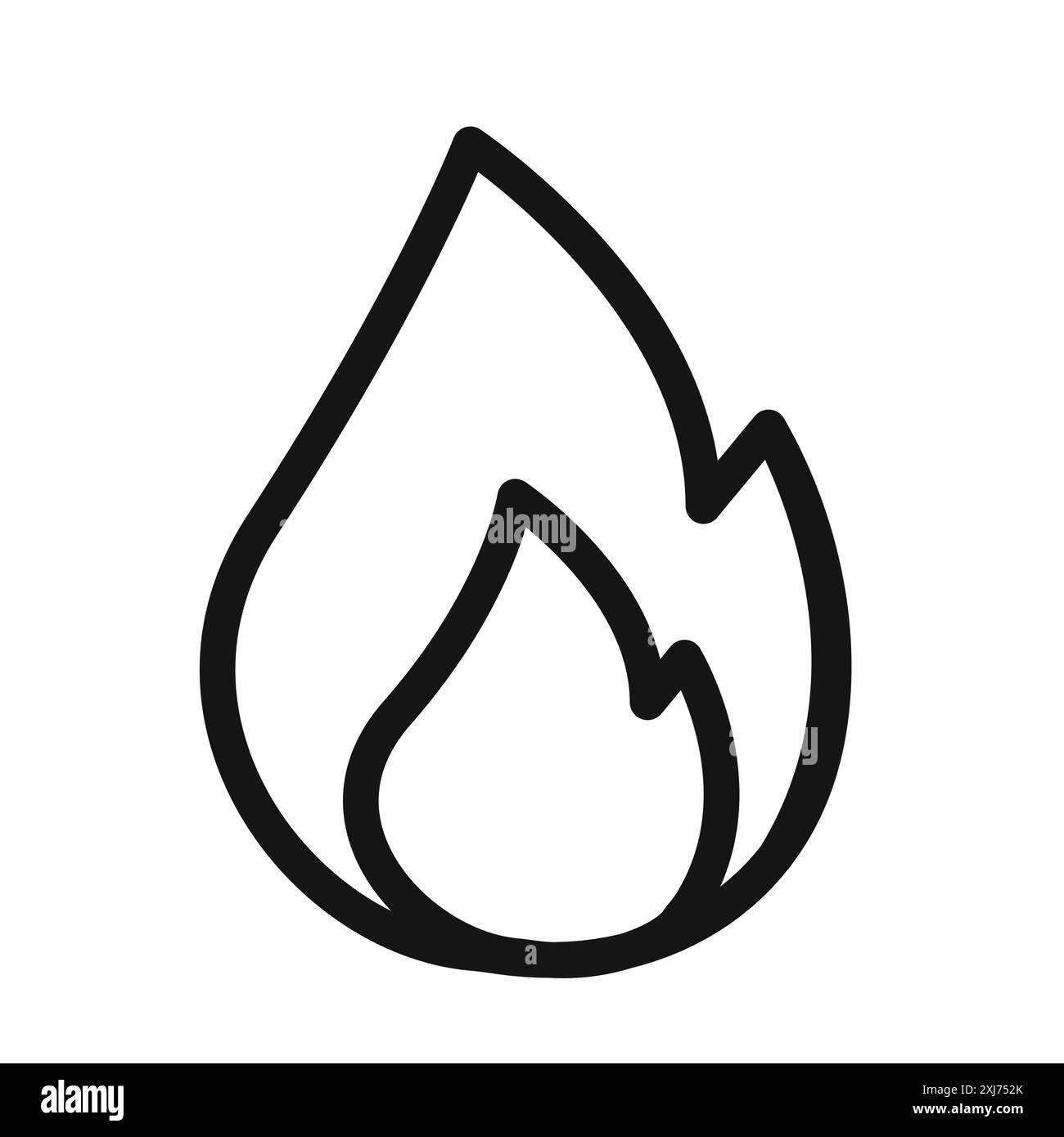 Flame fire icon vector line logo mark or symbol set collection outline style Stock Vector Image ...