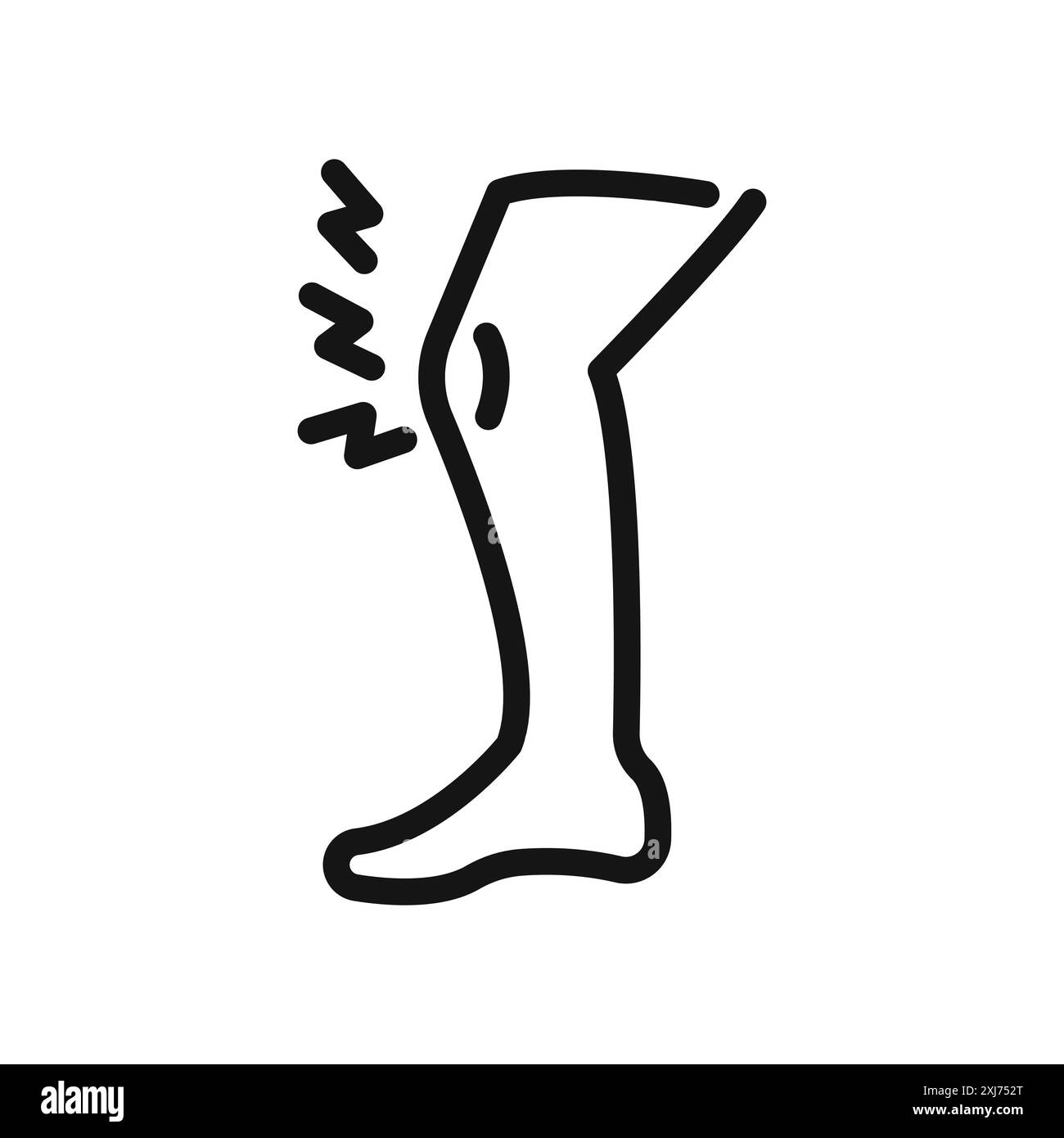 Knee pain icon vector line logo mark or symbol set collection outline ...