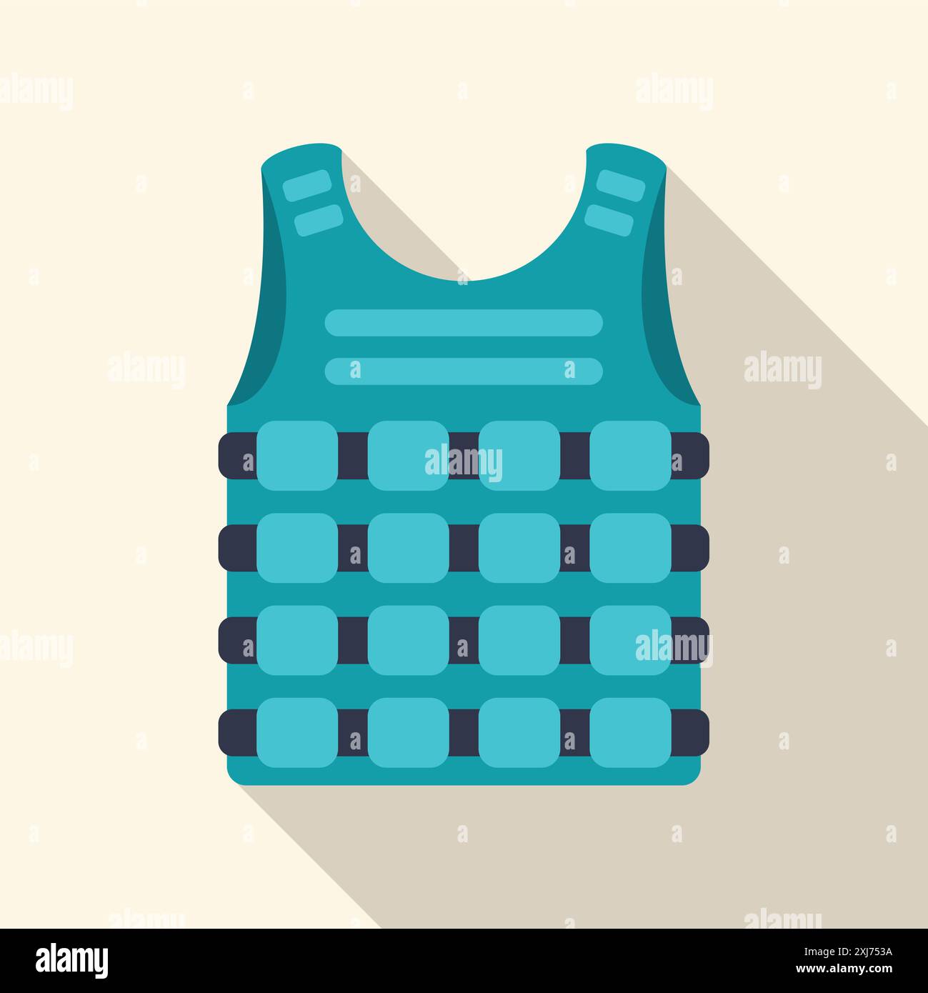 Blue weighted vest for fitness training isolated on a light background ...