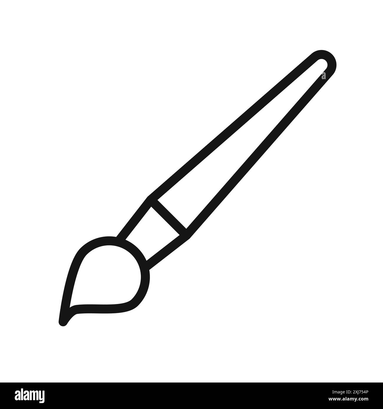 Paint brush icon vector line logo mark or symbol set collection outline ...