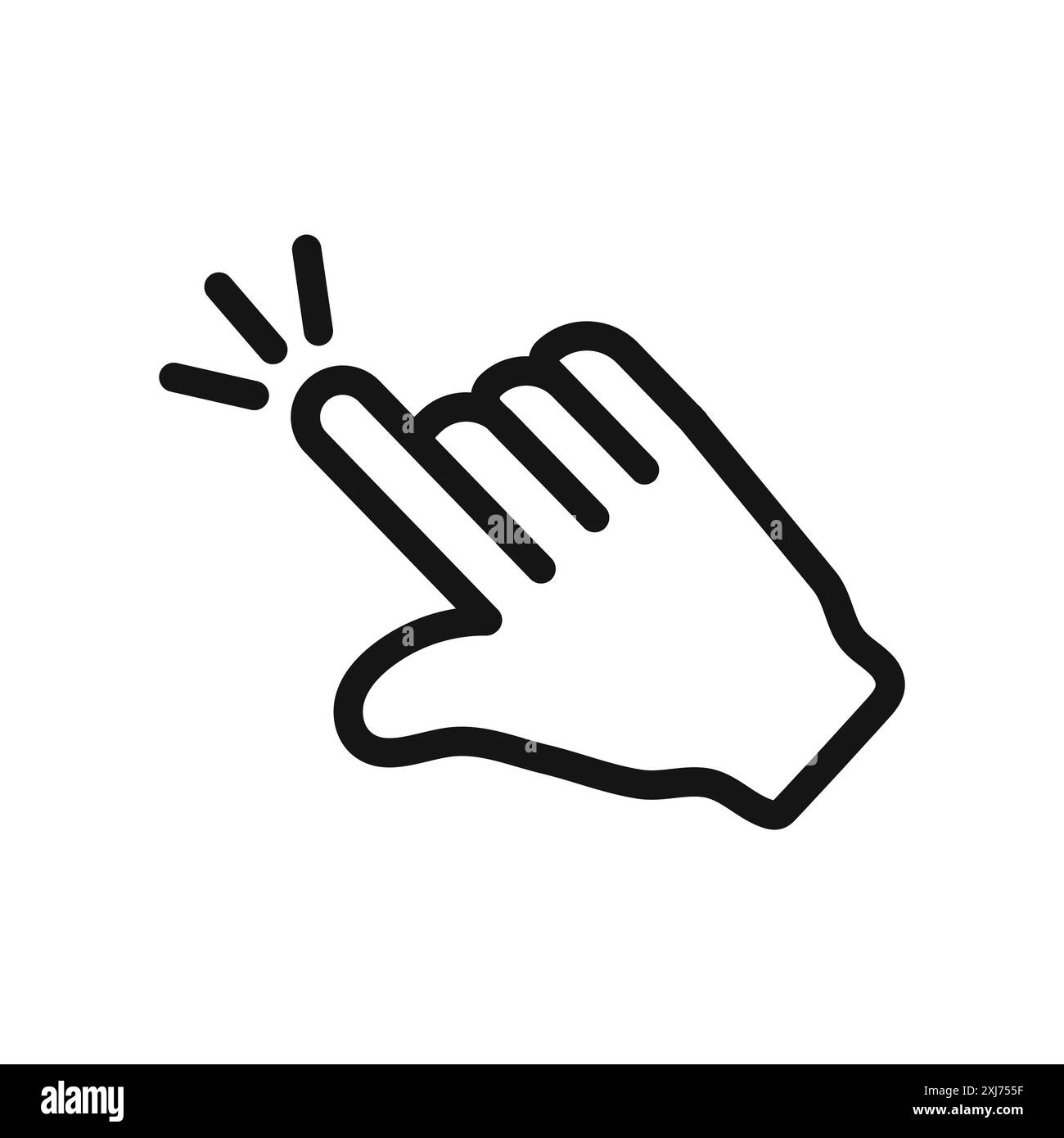 Hand clicking icon vector line logo mark or symbol set collection outline style Stock Vector ...