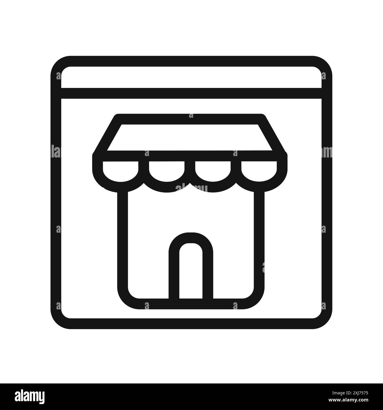 Marketplace icon vector line logo mark or symbol set collection outline ...