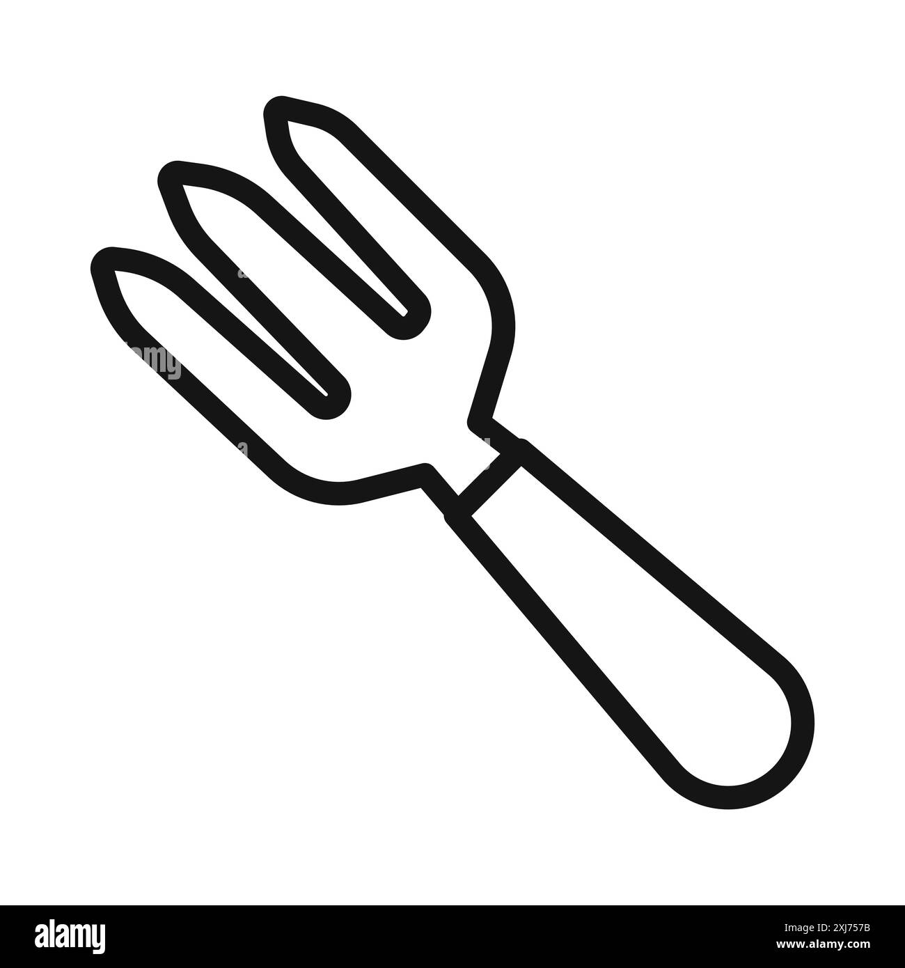 Cartoon rake agriculture tool image Black and White Stock Photos ...