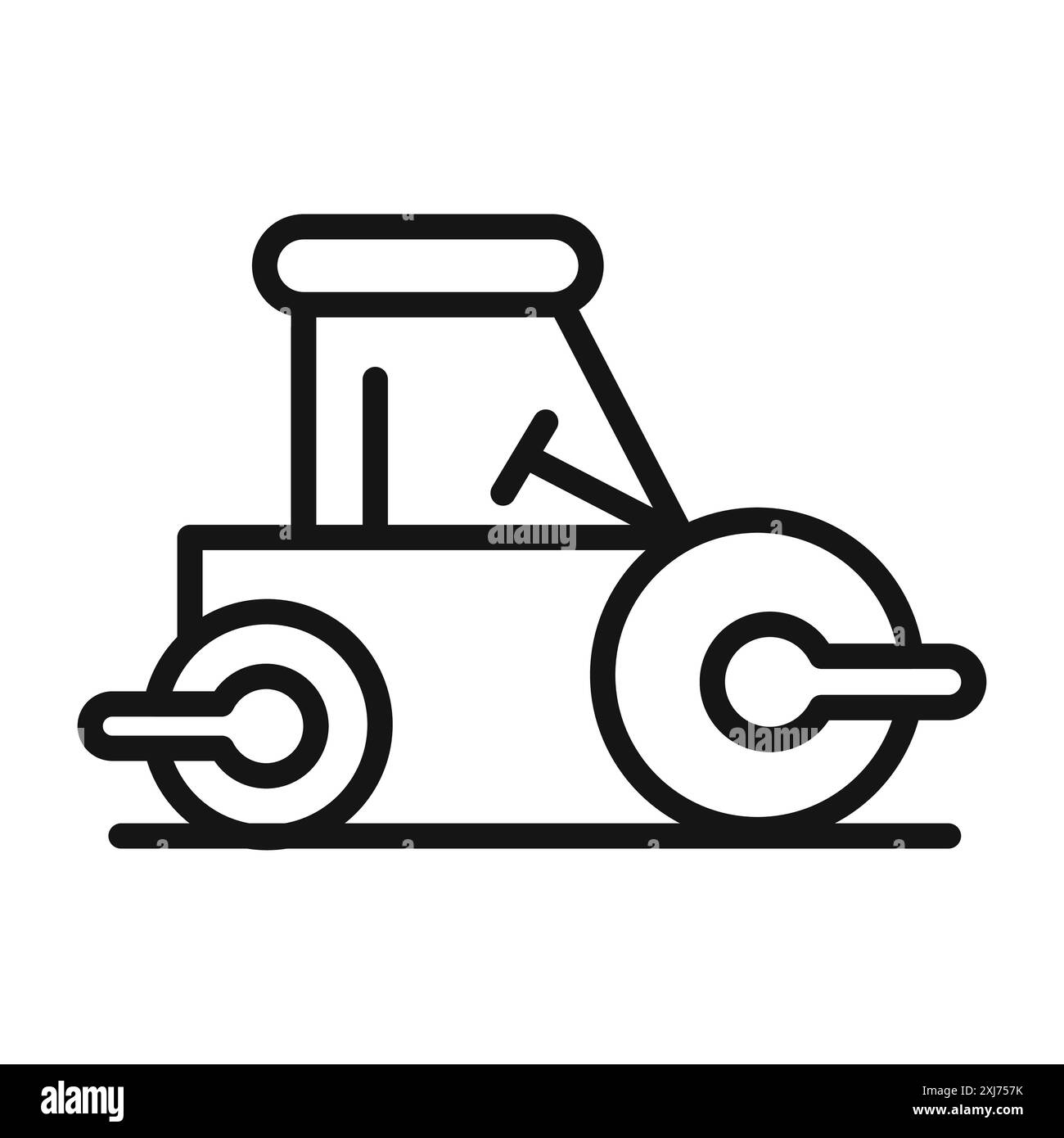 Road Roller Icon Vector Line Logo Mark Or Symbol Set Collection Outline Style Stock Vector Image