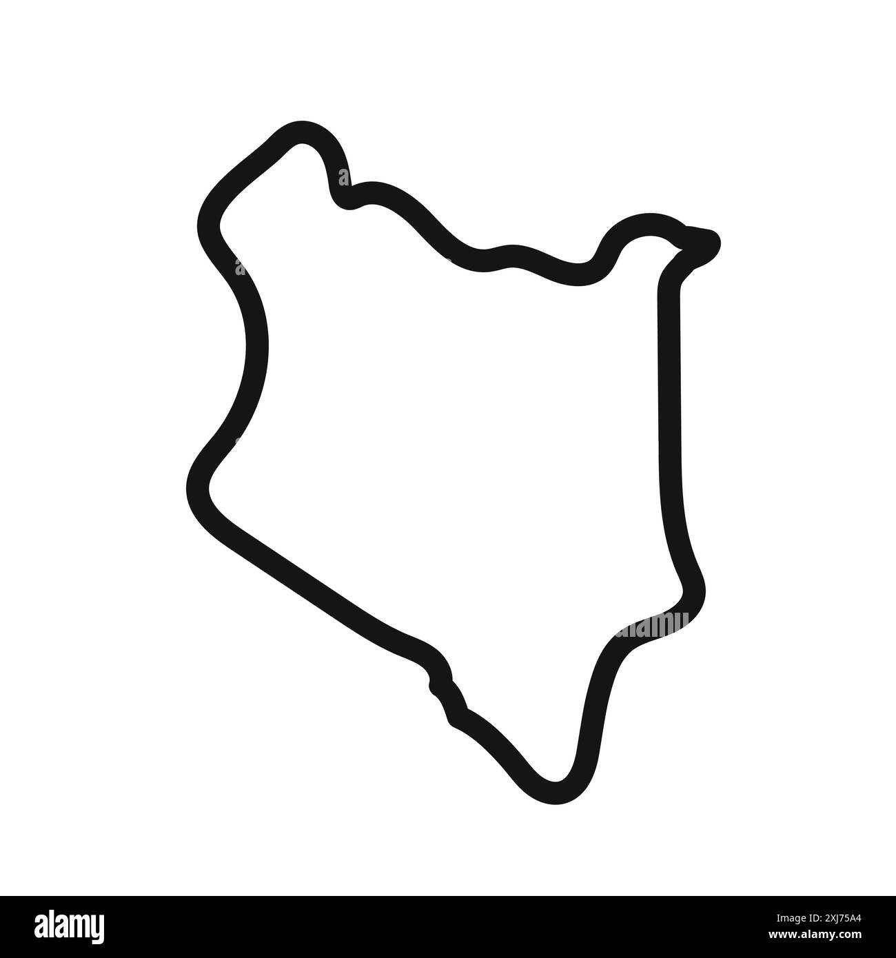 Kenya map icon vector line logo mark or symbol set collection outline ...