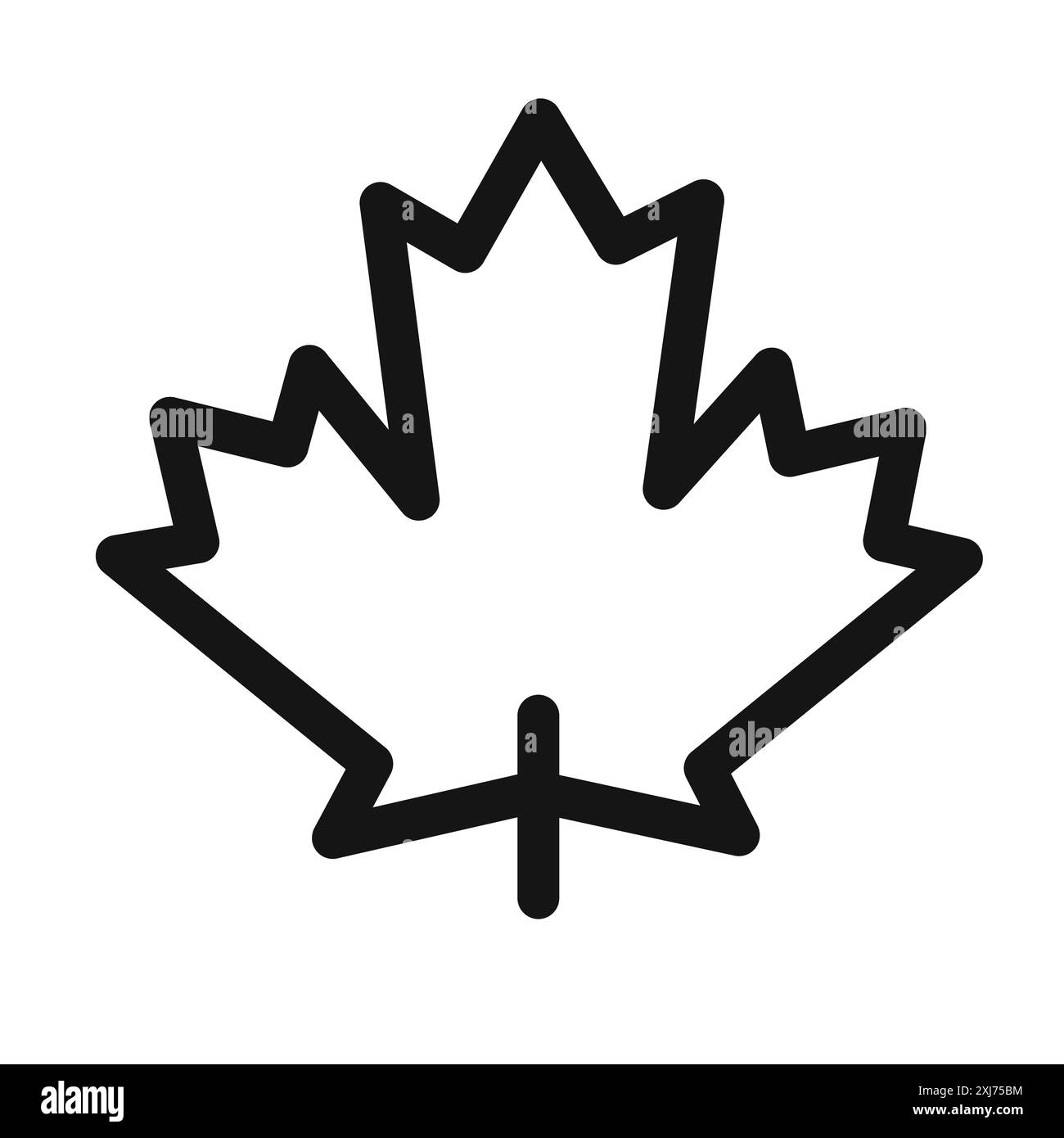 Maple leaf icon vector line logo mark or symbol set collection outline ...