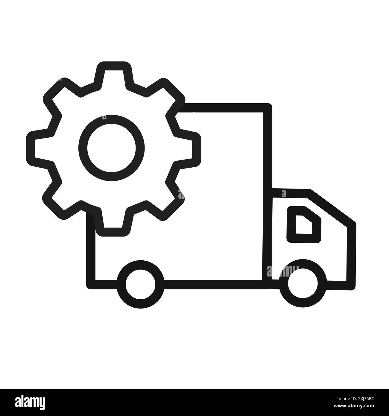 logistics management icon vector line logo mark or symbol set ...